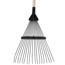 Proregal® Gartenrechen Gartenharke -Rechenmetall (DrahtZinkenn) 18 Zinken + Holzgriff