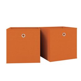 Vcm 2er Set Stoff Faltbox Klappbox Boxas (Farbe: Orange)