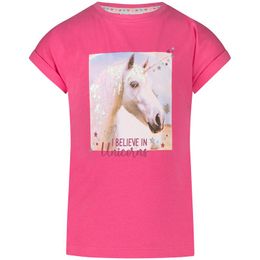 SALT & PEPPER Salt & Pepper - T-Shirt I BELIEVE IN UNICORNS in paradise pink, Gr.92/98