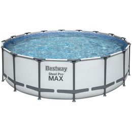 Bestway Steel Pro max™ Solo Pool ohne Zubehör ø 488 x 122 cm, lichtgrau, rund - Grau