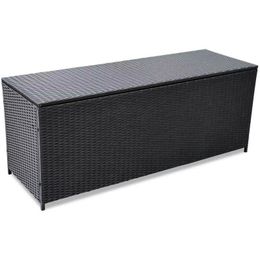 Garden-Auflagenbox Schwarz 150x50x60 cm Poly Rattan VDFF27520DE