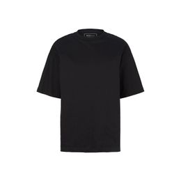 Tom Tailor Denim Herren Oversized T-Shirt, schwarz, Uni, Gr. L