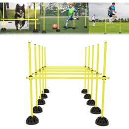 Froadp - Agility Sports Sprungstangen Set für Hunde Höhenverstellbar Trainingsstangen Hürdenset Multifunktionales Hürdenset für Basketball und