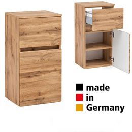 Lomadox Unterschrank Badezimmer 40 cm breit VIDAGO-03 in Wotan Eiche Nb., b/h/t: ca. 40/79/35 cm - braun