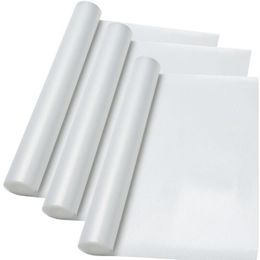 VINGO - Schubladenmatte Einlegeböden Regale Antirutschmatte zuschneidbar 500 x 45cm,3pcs,Transparentes Weiß