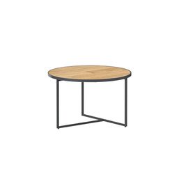 4Seasons Strada Beistelltisch Teak natur rund /Schwarz Teak/Aluminium