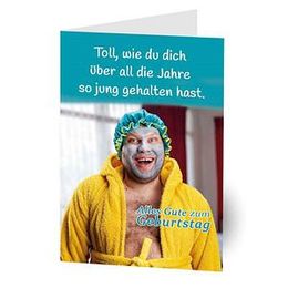 Luma Geburtstagskarte Humor "jung gehalten" DIN B6