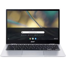 Acer Chromebook Spin 513 (CP513-1H-S6H0) mit Tastaturbeleuchtung, Chromebook, 13,3 Zoll Display Touchscreen, Qualcomm Snapdragon 700 Series,7180c Prozessor, 4 GB RAM, 64 eMMC, Adreno™ Onboard Graphics, Pure Silver, Google Chrome OS