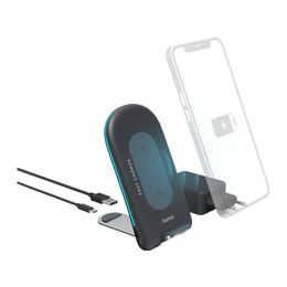 Hama Wireless Charger Set "QI-FC15S" Ladegerät Universal 15 Watt, Anthrazit