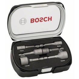 Bosch Accessories 2608551079 Steckschlüssel-Maschinenaufnahmen-Set 6 mm, 7 mm, 8 mm, 10 mm, 12 mm, 13 mm Antrieb 1/4 (6.3 mm) 50 mm 1 Set