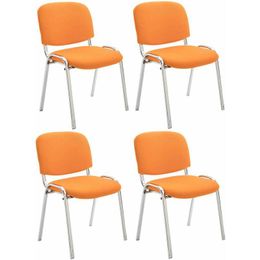 CLP - 4er Set Stühle Ken Chrom Stoff orange