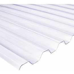 Weitere - PVC-Wellplatte Trapez 70/18 200 x 90 cm 0,8 mm klar Kunststoffbedachung