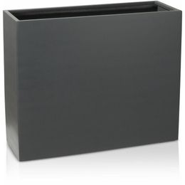 Decoras Raumteiler divisor 70 Fiberglas Blumenkübel, 86x30x70 cm (l/b/h), Farbe: grau matt - grau