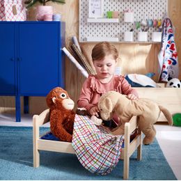 IKEA DUKTIG Puppenbett mit Bettset