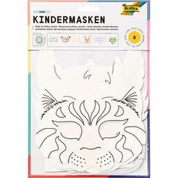 Folia Bastelset Kindermasken weiß 6 St.