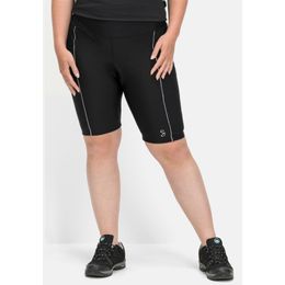 sheego Große Größen: Radlerhose mit Polsterung und Reflektoren, schwarz, Gr.40