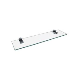 Fackelmann Glasablage 40 cm / Wandregal für Badaccessoires / Maße (B x T): ca. 40 x 12 cm / Wandablage mit 6 mm Stärke / hochwertiges Glasregal mit