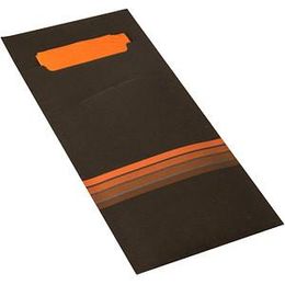 520 Papstar Bestecktaschen schwarz/orange 8,5 x 20,0 cm