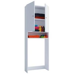 Vcm my bath Waschmaschinenschrank Lona, 913840 weiß 1 Fachboden 64,0 x 27,0 x 182,0 cm