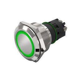 EAO Leuchtdruckschalter Tastend 1 Wechsler LED Gr&uuml;n Kreis Schraubklemme - 82-6552.1134