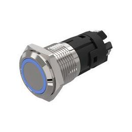 EAO Leuchtdruckschalter Rastend 1 Wechsler LED Blau Kreis Schraubklemme - 82-4552.2123