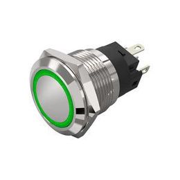 EAO Leuchtdruckschalter Rastend 1 Wechsler LED Gr&uuml;n Kreis L&ouml;tanschluss - 82-5151.21A4