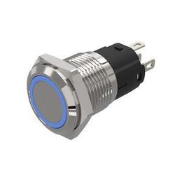 EAO Leuchtdruckschalter Rastend 1 Wechsler LED Blau Kreis L&ouml;tanschluss - 82-4151.2123