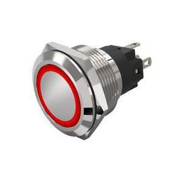 EAO Leuchtdruckschalter Rastend 1 Wechsler LED Rot Kreis L&ouml;tanschluss - 82-6151.2113