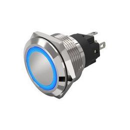 EAO Leuchtdruckschalter Tastend 1 Wechsler LED Blau Standby-Symbol L&ouml;tanschluss - 82-6151.1123