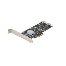 StarTech.com SATA-Adapterkarte mit 4 Host-Controllern, PCI-E x4, SATA III - 8P6G-PCIE-SATA-CARD