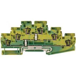 Phoenix Contact Reihenklemme, Federzugklemme, 6 Pole, , 2.5mm&sup2;, Gr&uuml;n/Gelb - 3036071