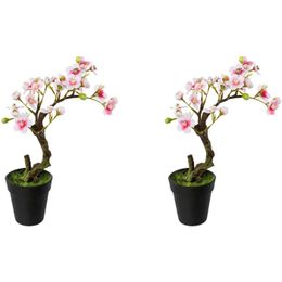 Kunstblume Mandelbonsai im Topf Mandelbonsai, Creativ green, Höhe 26 cm, rosa