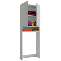 Vcm my bath Waschmaschinenschrank Lona, 913863 grau 1 Fachboden 64,0 x 27,0 x 182,0 cm