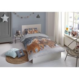 Good Morning Bettwäsche Flanell 140x220 cm 60x70 cm Happy horses 2691.99.01 Multi