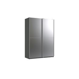 Schwebetürenschrank Queen - grau - 135 cm - 198 cm - 65 cm - Sconto