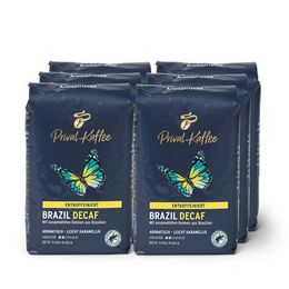 Tchibo Privat Kaffee Brazil Decaf (entkoffeiniert) - 6x 500 g Ganze Bohne