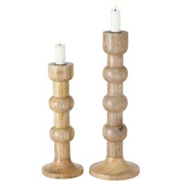 Kerzenständer Bubbles 2-tlg Set Kerzenhalter aus Holz stilvolles Design - Boltze
