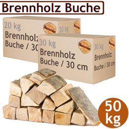 Flameup - Brennholz Kaminholz Holz 50 kg Für Ofen und Kamin Kaminofen Feuerschale Grill Buche Feuerholz Buchenholz Holzscheite Wood 30 cm