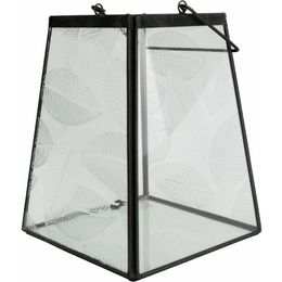 TrendLine - Laterne Glas-Metall 24 x 17 cm schwarz Laternen & Windlichter