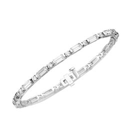 Armband Giorgio Martello MILANO "mit Zirkonia, Silber 925" Armbänder Gr. 18 cm, Silber 925 (Sterlingsilber), weiß Damen Armbänder Silber