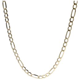 Goldkette Luigi Merano "Figarokette, Gold 375" Halsketten Gr. 50 cm, Gelbgold 375, goldfarben (gold) Damen Goldketten