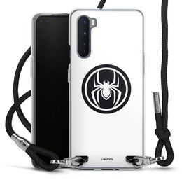 DeinDesign Handyhülle Spider-Man Spider Logo White, OnePlus Nord Handykette Hülle mit Band Case zum Umhängen, weiß