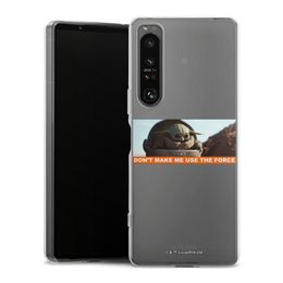 DeinDesign Handyhülle Star Wars The Child Statement transparent, Sony Xperia 1 IV Silikon Hülle Bumper Case Handy Schutzhülle, weiß