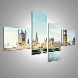 islandburner Leinwandbild Bild auf Leinwand Big Ben In Sonnigen Tag London Wandbild Leinwandbil