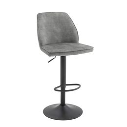 MCA furniture Barhocker 2er Set Barstuhl Ottawa, Vintage Veloursoptik, drehbar, grau (2er-Set)