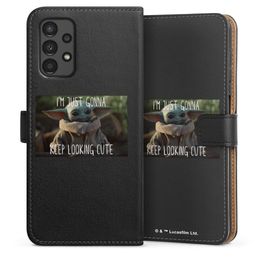 DeinDesign Handyhülle Star Wars Baby Yoda The Child Star Wars The Child Cute Transparent, Samsung Galaxy A13 4G Hülle Handy Flip Case Wallet Cover