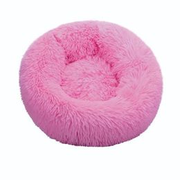 TPFLiving Tierkorb aus Baumwolle - Flauschiges Hundekörbchen / Katzenkörbchen, Plüsch Hundebett Rund - Verschiedene Farben - 60cm - 100cm Durchmesser