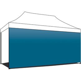FRANKYSTAR - Seitenplane für Gartenpavillon 3X4.5 m Segeltuch mit Klettverschluss verschiedene Farben blau