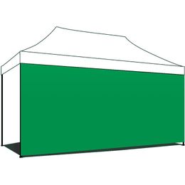 FRANKYSTAR Seitenplane für Gartenpavillon 3X4,5 m Segeltuch mit Klettverschluss verschiedene Farben grün