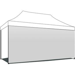 FRANKYSTAR Seitenplane für Gartenpavillon 3X4.5 m Segeltuch mit Klettverschluss verschiedene Farben weiß